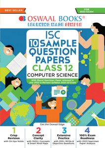 Oswaal ISC Sample Question Papers Class 12 Computer Science for 2023 ...