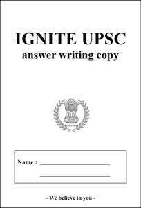 IGNITE UPSC - Mains Answer Writing Copy 100 Pages [2 Booklets] High ...