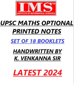 IMS Handwritten/Class Notes 2024 - UPSC Mathematics Optional - K ...