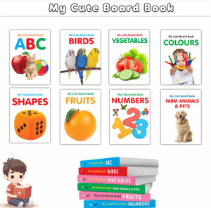 Pocket Books Set of ABC, Colours, Birds, Fruits, Farm Animals & Pets ...