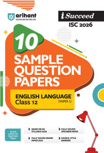 Arihant i-Succeed ISC Sample Question Papers 2026 English Language ...