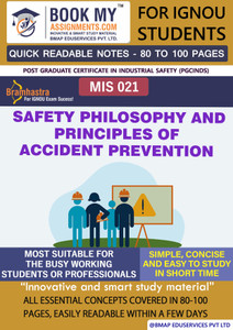 IGNOU MIS 21 Safety Philosophy and Principles of Accident Prevention ...