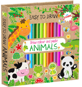 Easy to Draw Animals with Stickers: Buy Easy to Draw Animals with ...