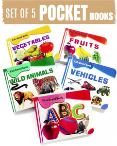 Kids Board Book Set - ABC - Vehicle - Wild Animals - Fruits ...