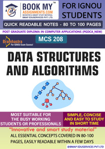 IGNOU MCS 208 Data Structures and Algorithms Study Material For IGNOU ...