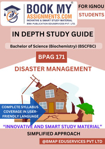 BPAG 171 Disaster Management IGNOU Book | Bachelor of Arts (General) In ...