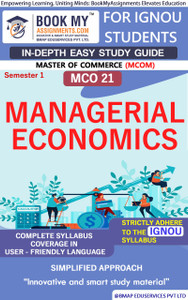 IGNOU MCO 021 Managerial Economics Study Guide (In Depth Guide) for ...
