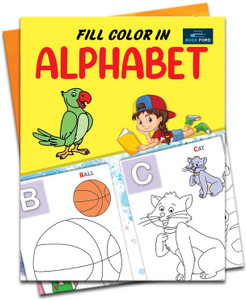 Fill Color In Alphabet Coloring Book For Kids: Buy Fill Color In ...