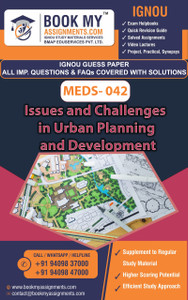 IGNOU MEDS-042 Issues and Challenges in Urban Planning and Development ...