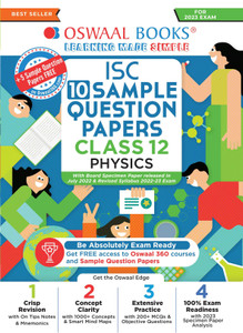 Oswaal ISC Sample Question Papers Class 12 Physics for 2023 Board Exam ...