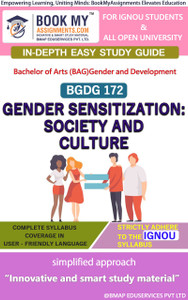 IGNOU BGDG 172 Gender Sensitization: Society and Culture In Depth Guide ...