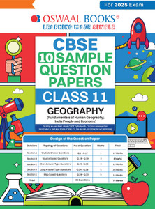 Oswaal CBSE Sample Question Papers Class 11 Geography Book (For 2025 ...