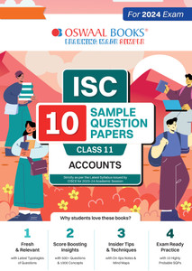 Oswaal ISC 10 Sample Question Papers Class 11 Accounts For 2024 Exams ...