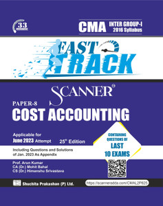 Scanner CMA Inter Group-I Paper-8 Cost Accounting: Buy Scanner CMA ...