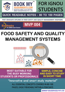 IGNOU MVP 004 Food Safety and Quality Management Systems Study Material ...
