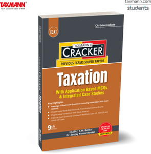 Taxmann's CRACKER for Taxation with Application Based MCQs & Integrated ...