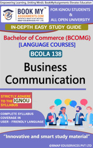 IGNOU BCOLA 138 Business Communication Study Material (In Depth Guide ...