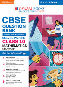 Oswaal Cbse Question Bank Class 10 Mathematics Standard Hardcover Book ...