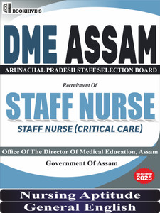 DME Assam Staff Nurse 2024-2025 (Set of 2 Books) Directorate of Medical ...
