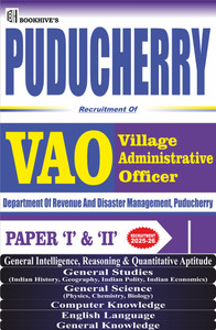 Puducherry VAO (Village Administrative Officer) 2025-2026 Paper 1 & 2 ...