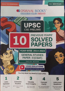 UPSC PYQS 10 YEAR SOLVED CSAT (GS PAPER II) - UPSC PYQS 10 YEAR PAPER ...