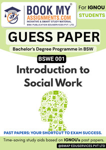 IGNOU BSWE 001 Introduction to Social Work Guess Paper Book for ...