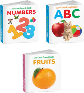 My Cute Board Book ABC, Fruits and Numbers : All-in-one learning board ...