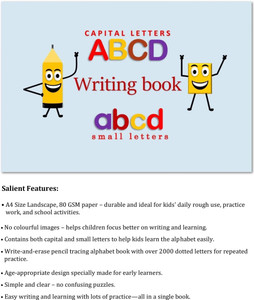 ABCD Writing Practice for Kids - Capital and Small Letters - Book for ...
