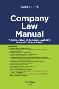 Taxmann's Company Law Manual – Compendium of annotated, amended ...