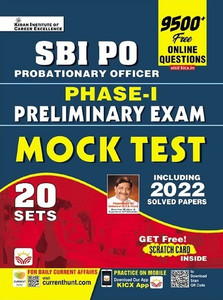SBI PO Phase 1 Preliminary Exam Mock Test Including Solved Papers 2022 ...