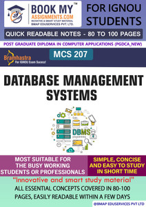 IGNOU MCS 207 Database Management Systems Study Material For IGNOU ...