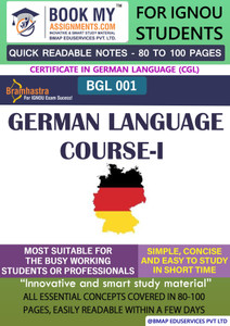IGNOU BGL 1 German Language Course-I Maximize Learning, Minimize Time ...