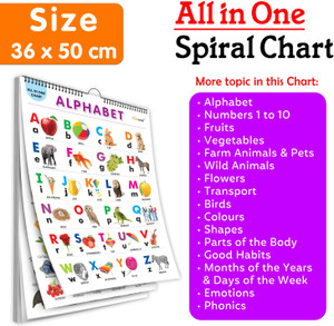 Sawan Chart Book Collections For Early Learning :ALL IN ONE SPIRAL ...