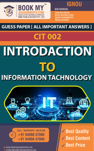 IGNOU CIT 002 Introduction to Information Technology| Guess Paper ...