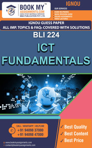 IGNOU BLI 224 ICT Fundamentals | Guess Paper| Important Question Answer ...