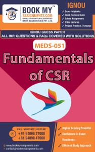 IGNOU MEDS 51 Fundamentals of CSR | Guess Paper | Important Question ...