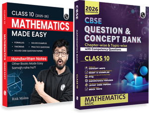 PW CBSE Class 10 Maths Made Easy Notes with Question Bank Maths (Basic ...