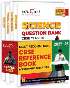 Educart CBSE Question Bank Class 10 Bundle - Science, Mathematics ...