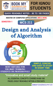 IGNOU MCS 211 Design and Analysis of Algorithms Maximize Learning ...