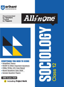 Arihant All in One Sociology Class 12 for CBSE Exams 2025-26 | Revised ...