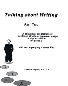 Talking about Writing, Part 2: A Sequential Programme of Sentence ...