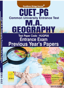 CUET PG MA Geography (Test Paper Code-HUQP08) Entrance Exam Previous ...