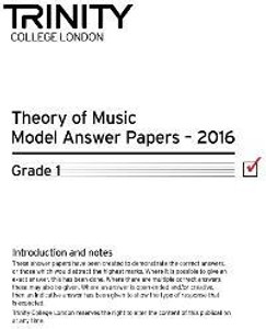Trinity College London Theory Model Answers Paper (2016) Grade 1: Buy ...