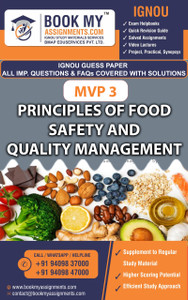 IGNOU MVP 003 Principles of Food Safety and Quality Management | Guess ...