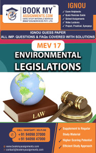 IGNOU MEV 17 Environmental Legislations | Guess Paper | Important ...