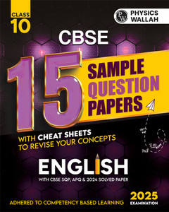 PW CBSE 15 Sample Question Papers Class 10 English for 2024 exam ...