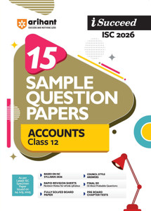 Arihant i-Succeed ISC Sample Question Papers 2026 Accounts Class 12 ...
