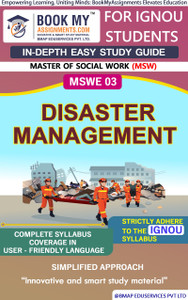 IGNOU MSWE3 Disaster Management In Depth Guide For Ignou Student: Buy ...