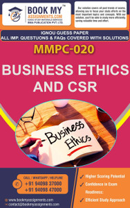 IGNOU MMPC 020 Business Ethics and CSR | Guess Paper | Important ...