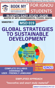 IGNOU MSD 019 Global Strategies to Sustainable Development In Depth ...